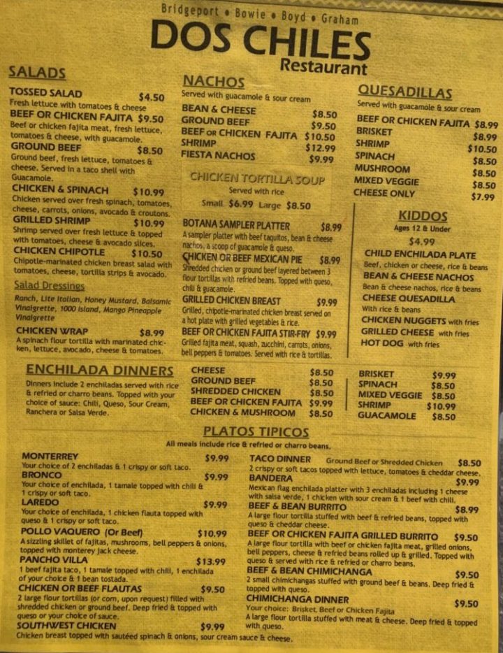 Chismosa's Taco House - Menu - Rosenberg - Menutex