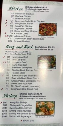 T Jin China Diner - Menu - Bryan - Menutex